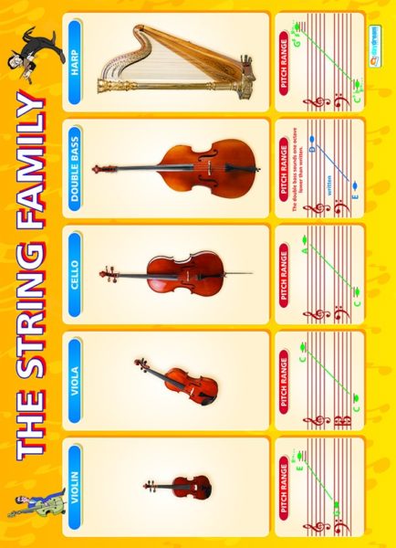 Buy Music Poster - The string family - Heritage Music