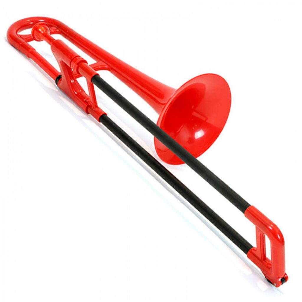 pBone Mini Red Plastic Trombone - Heritage Music UK