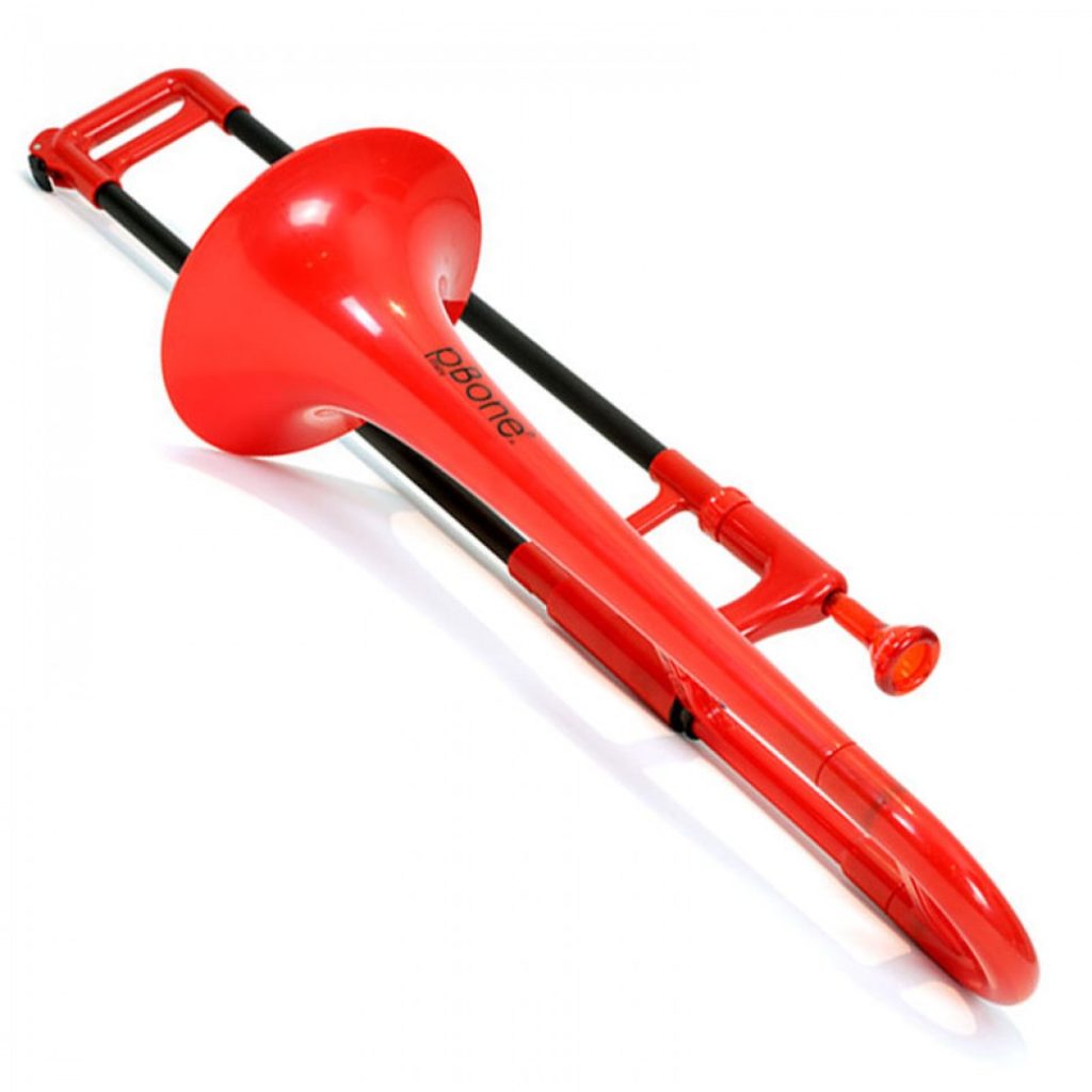 pBone Mini Red Plastic Trombone - Heritage Music UK