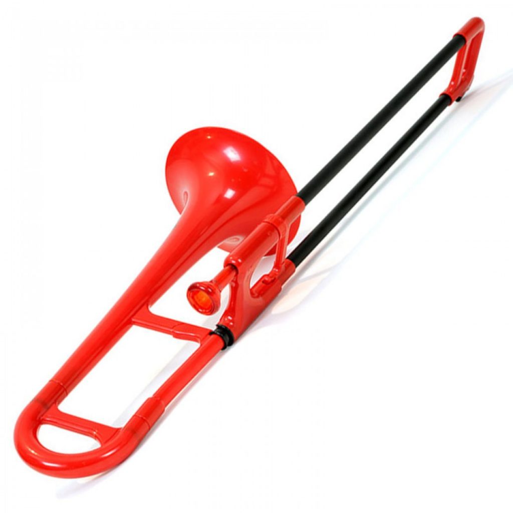 pBone Mini Red Plastic Trombone - Heritage Music UK