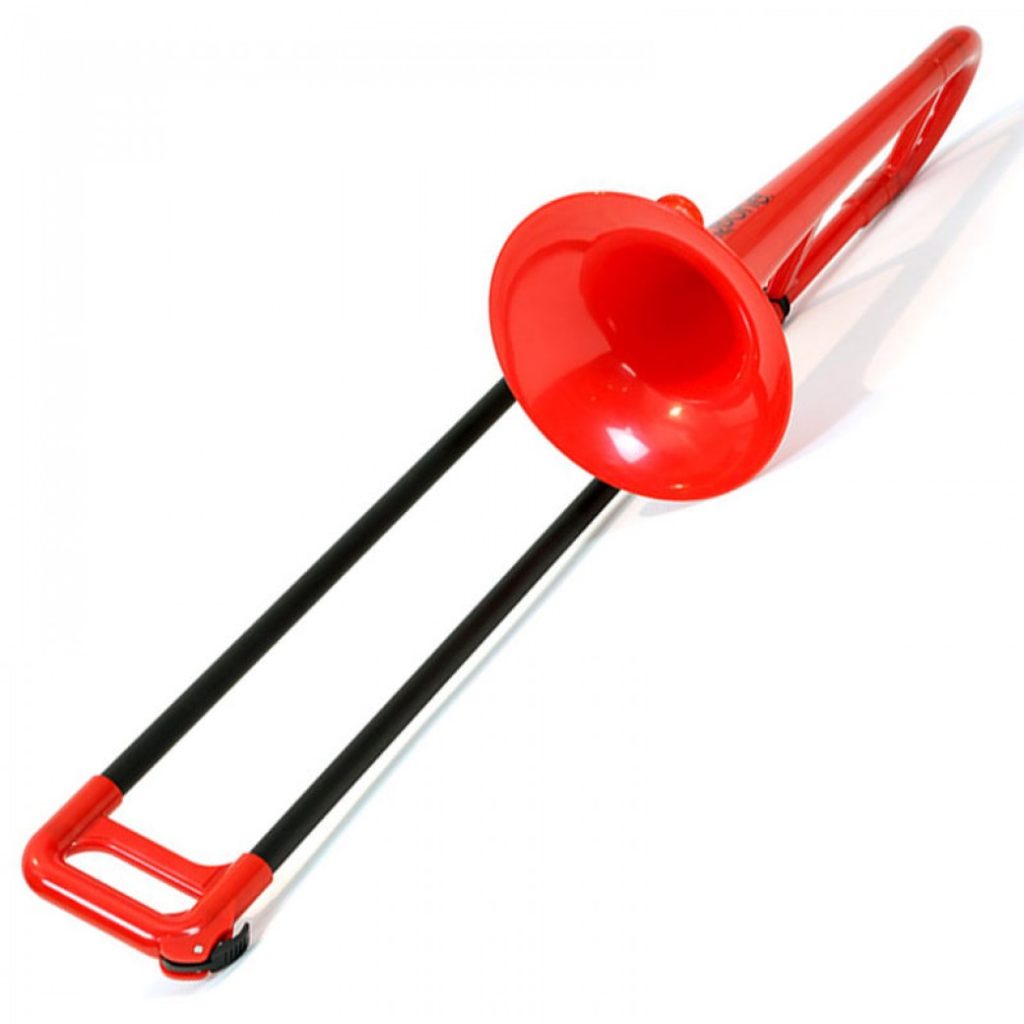 pBone Mini Red Plastic Trombone - Heritage Music UK