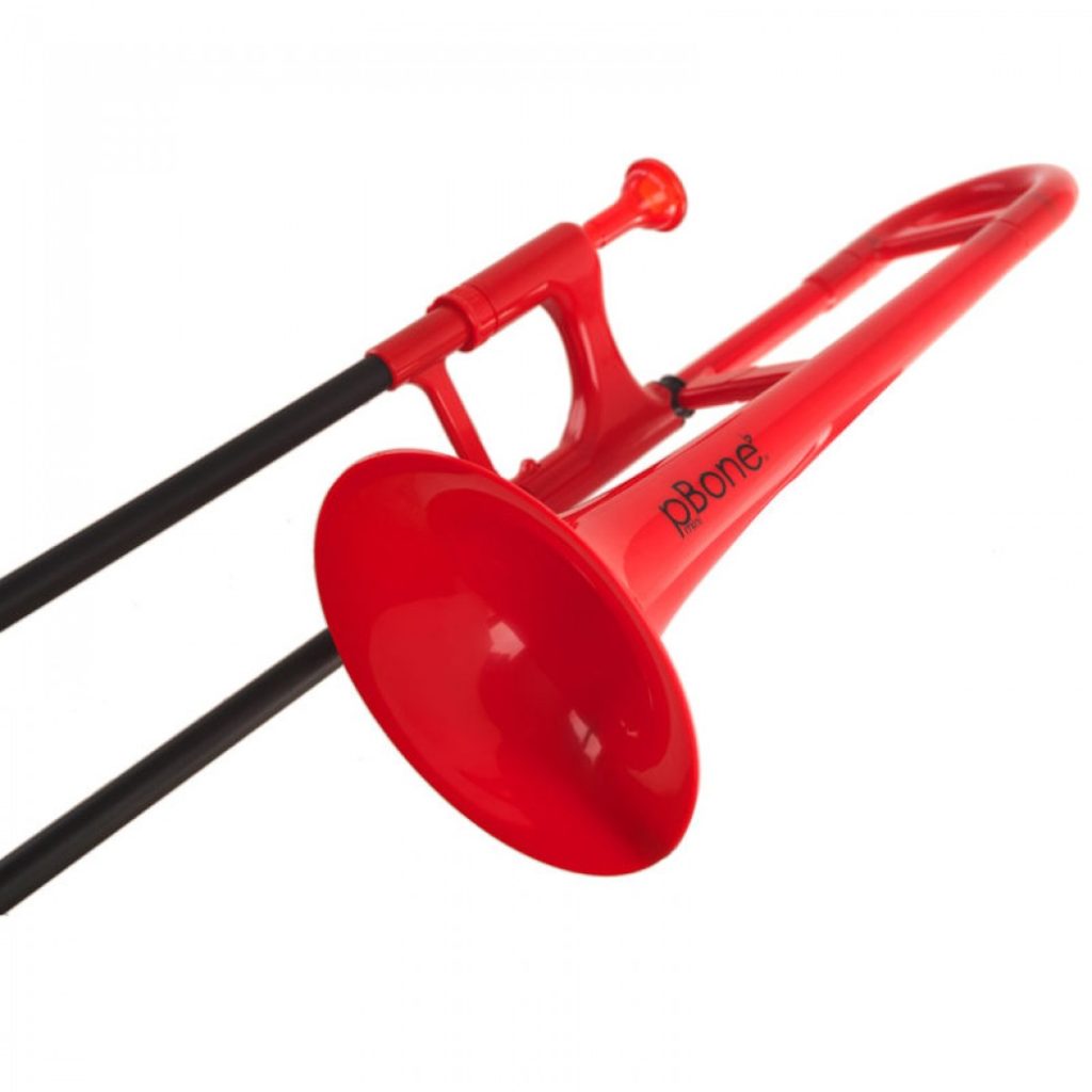 pBone Mini Red Plastic Trombone - Heritage Music UK